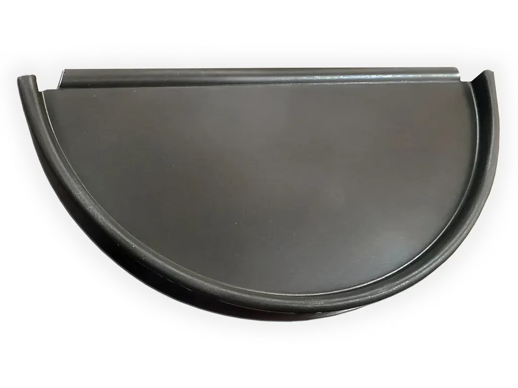 Half Round Kynar Steel Gutter End Cap | KM Sheet Metal
