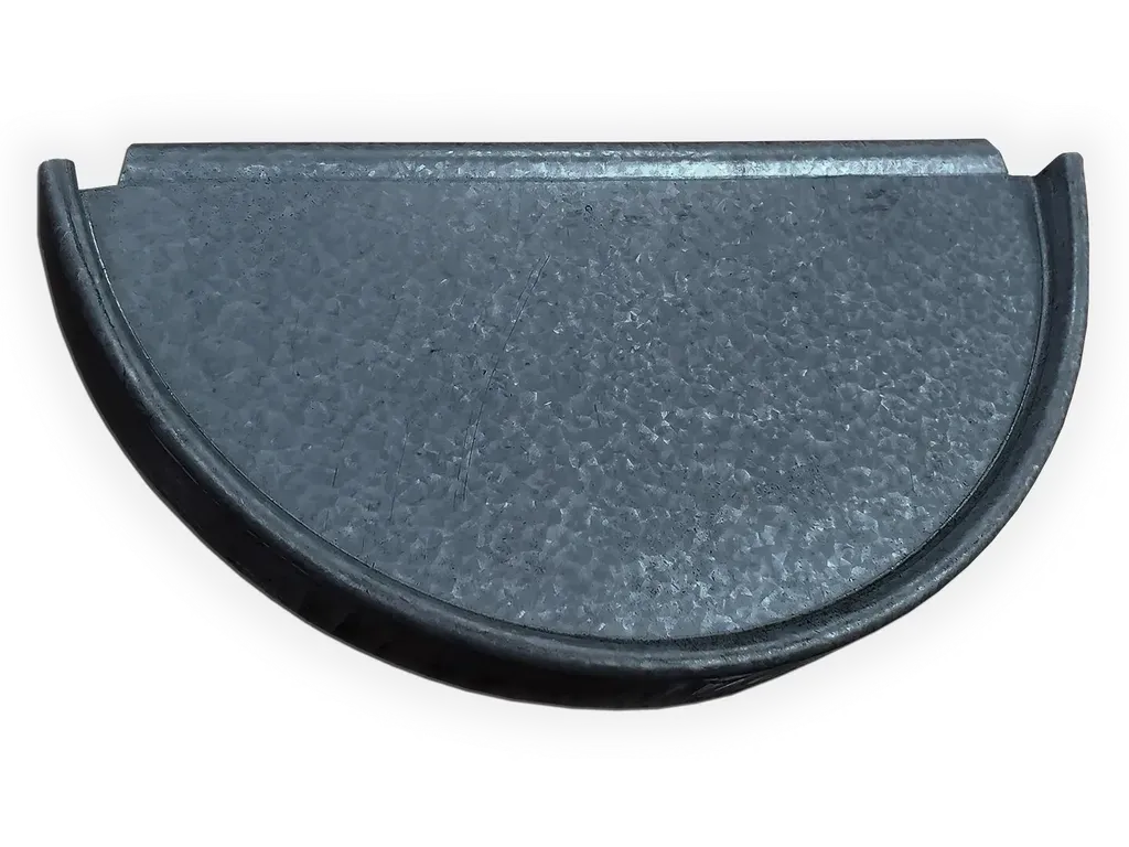Half Round Lead Coated Copper Gutter Universal End Cap | KM Sheet Metal